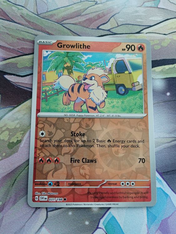 Growlithe - Reverse Holo 031 - Scarlet & Violet Fukano | Kaufen auf Ricardo