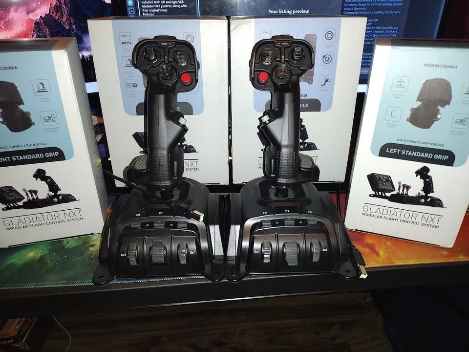 VKB Gladiator NXT EVO HOSAS/HOTAS dual Stick (Neu (gemäss Beschreibung ...