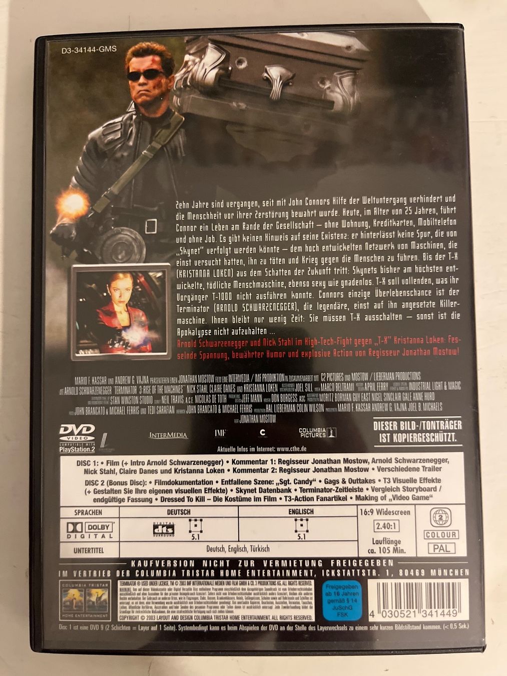 Terminator 3 (2003) DVD - Arnold Schwarzenegger - 2 Discs (Neu (gemäss ...