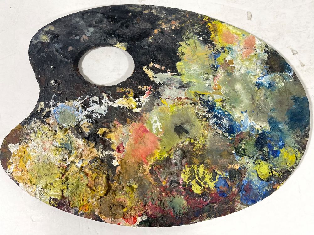 Théo GERBER (1928-1997) Malplatte des Künstlers (Gebraucht) in Root für ...