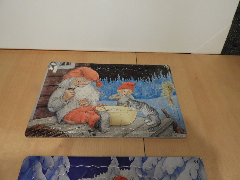 WEIHNACHT TOMTE, TROLLE FIGUREN, 2 PUZZLE TOMTE ROLF LIDBERG (Neu und ...