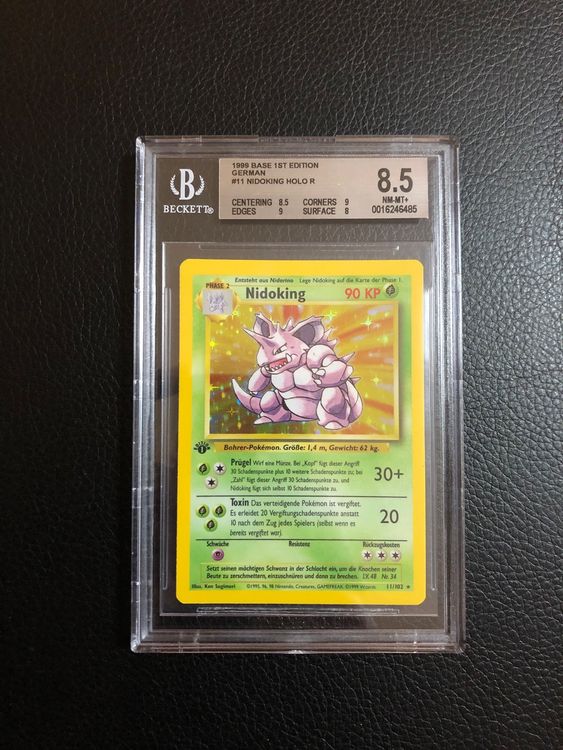 Base Set Nidoking Holo 11/102 1st edition DE BGS 8,5 Ab 1 | Kaufen auf ...