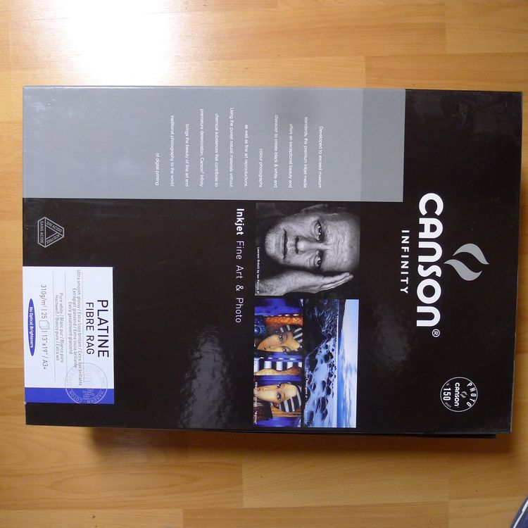 2x Photopapier Canson Platine Fibre Rag A3+ 25St (Neu und ...