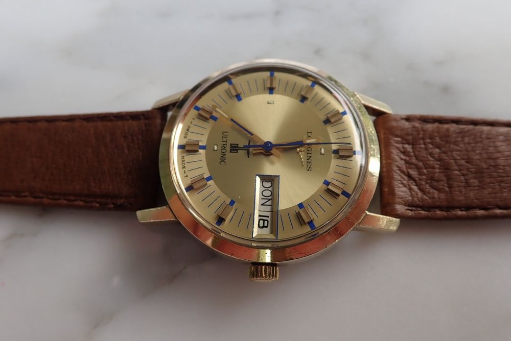 VINTAGE!! LONGINES ULTRONIC 70/ER JAHRE DATE DAY STAHL/GOLD | Kaufen ...