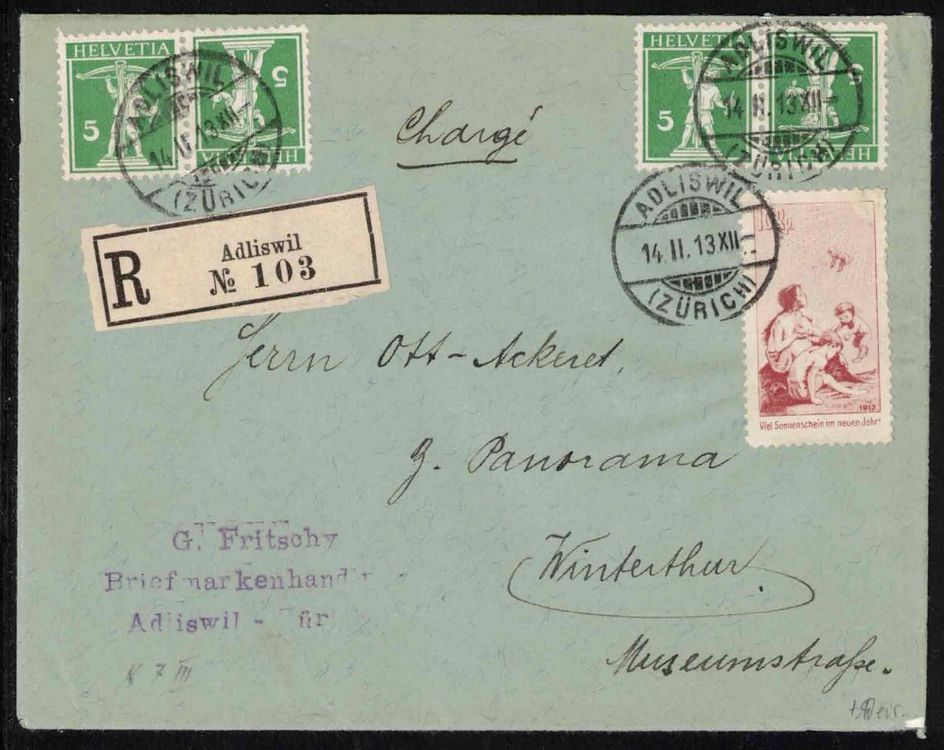 Pro Juventute 1912, Vorläufer I deutsch mit Kehrdrucken (Neu (gemäss Beschreibung)) in Nuglar ...