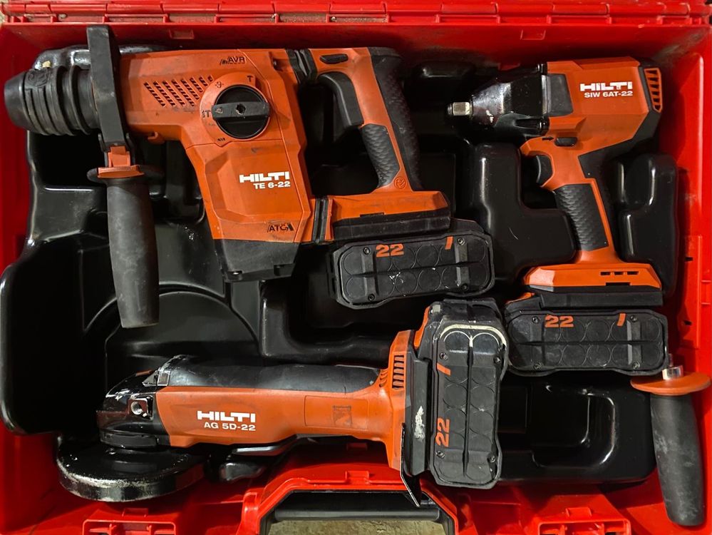 Pack 3 Outils/Werkzeuge Hilti Nuron TE 6 + AG 5D + SIW 6 AT (Gebraucht ...