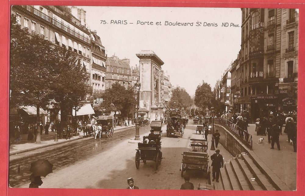 Paris - Boulevard St. Denis mit Kutschen - Fotokarte 1913 | Kaufen auf ...