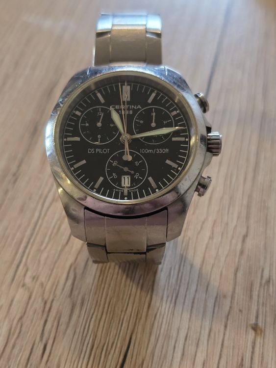 Certina DS Pilot Herrenuhr Chronograph Edelstahl | Kaufen auf Ricardo