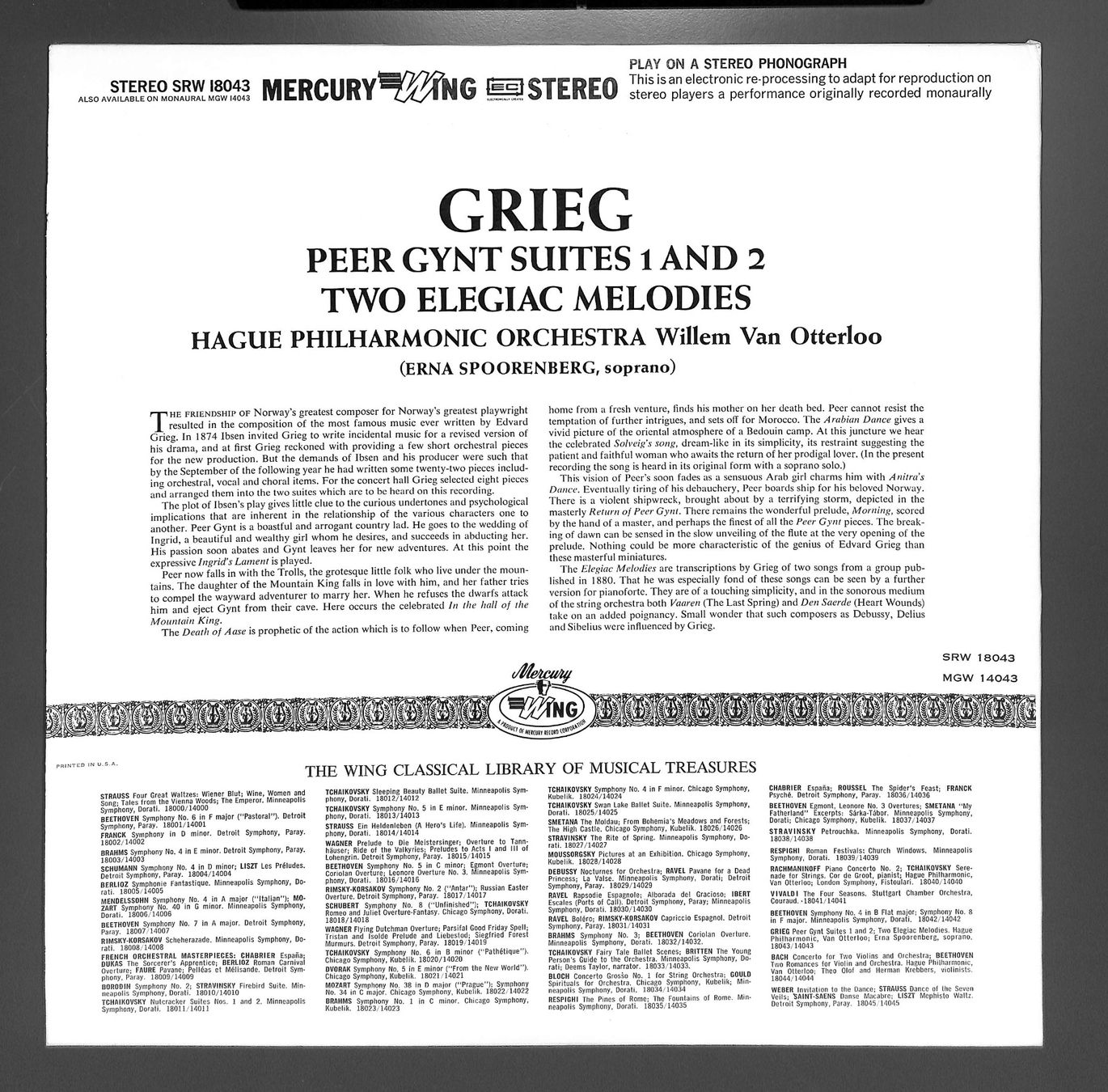 GRIEG - Peer Gynt Suites 1 And 2 / Two Elegiac Melodies 🔝 (Neu (gemäss ...
