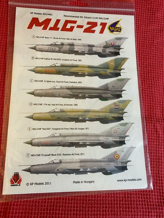 1/144 MIG-21 DECALS | Kaufen auf Ricardo