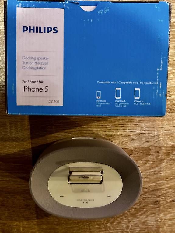 Philips DS1400 Docking Speaker ab iPhone 5 OVP & Zubehör (Gebraucht) in ...