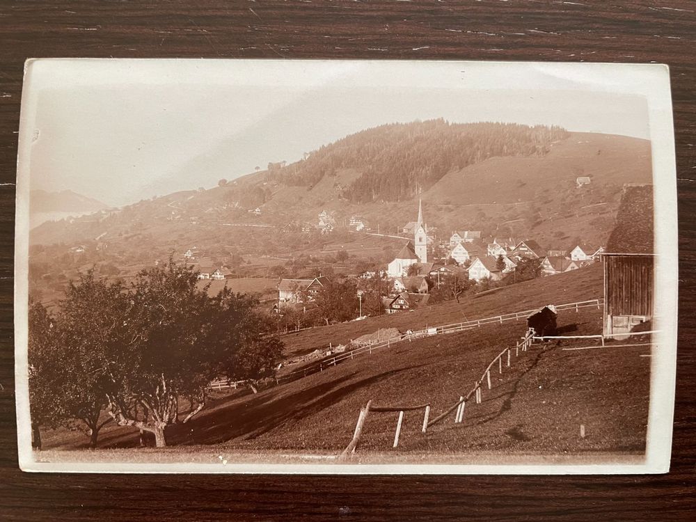EGGERSRIET ECHTFOTOKARTE, tolle Stempel vom Pfarrer (Gebraucht) in Wald ZH für CHF 15 – mit ...
