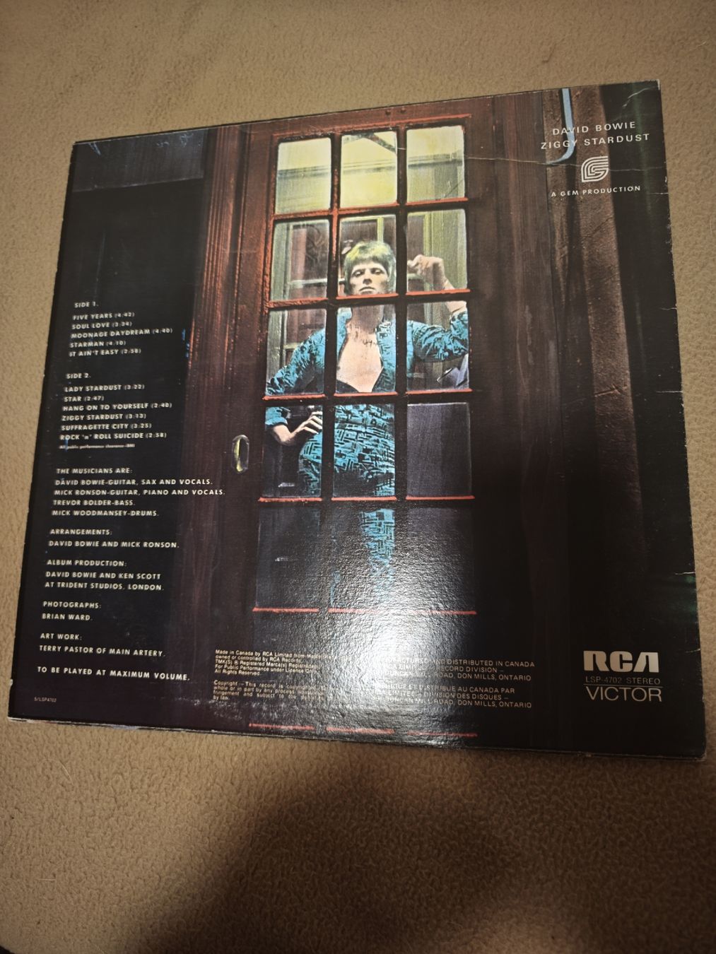 David Bowie, Ziggy Stardust LP (Gebraucht) in Ottikon für CHF 18 – mit ...