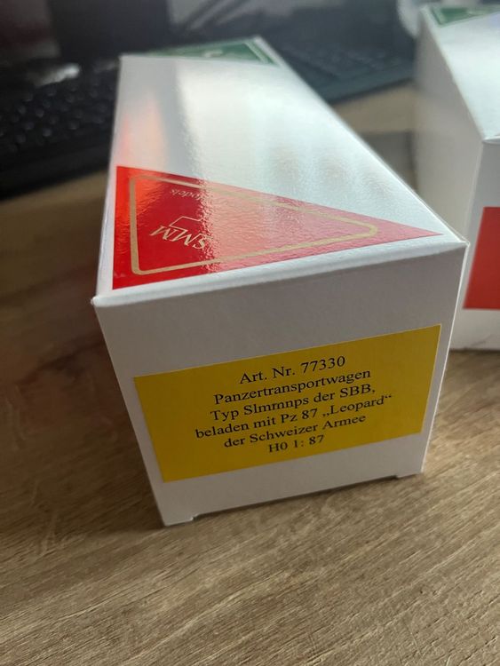 Wabu Spez. HO GL Spezialtiefladewagen mit CH-Leopard Panzer (Neu ...