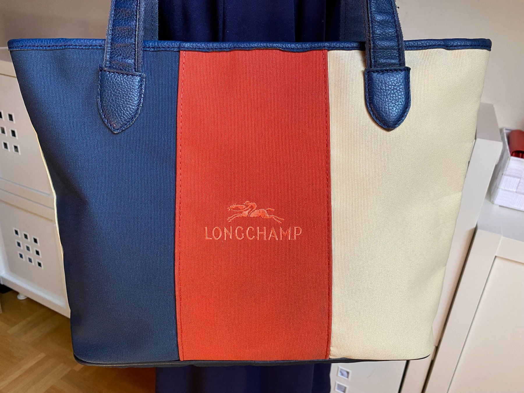 Sac Cabas Longchamp Tricolore en Toile & Cuir. (Gebraucht) in Bernex ...
