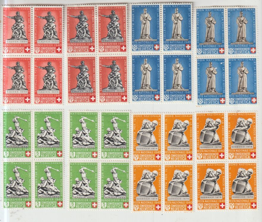 Los mit Pro Patria 4 er Blocks * (Gebraucht) in Biel/Bienne für CHF 6 – mit Lieferung auf ...