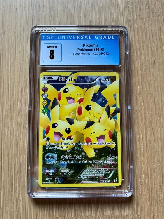 1x POKEMON PIKACHU 2016 GENERATIONS CARD CGC 8 VERY RARE! | Kaufen auf ...