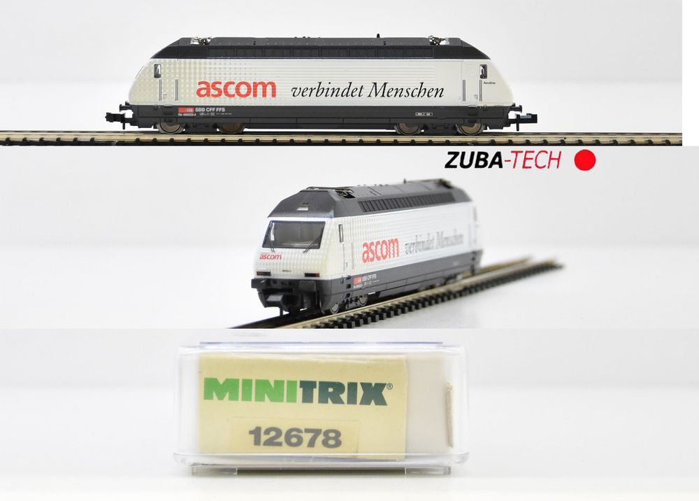 Minitrix 12678 E-Lok Re 460 Ascom SBB Spur N GS mit OVP (Gebraucht) in ...
