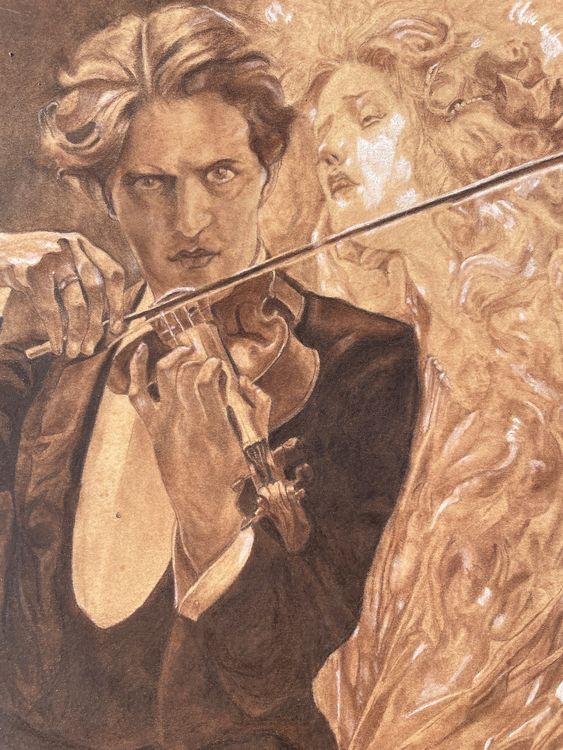 LEO KECK DESSIN “LE VIOLONISTE “ D’APRÈS B.PARTRIDGE | Kaufen auf Ricardo