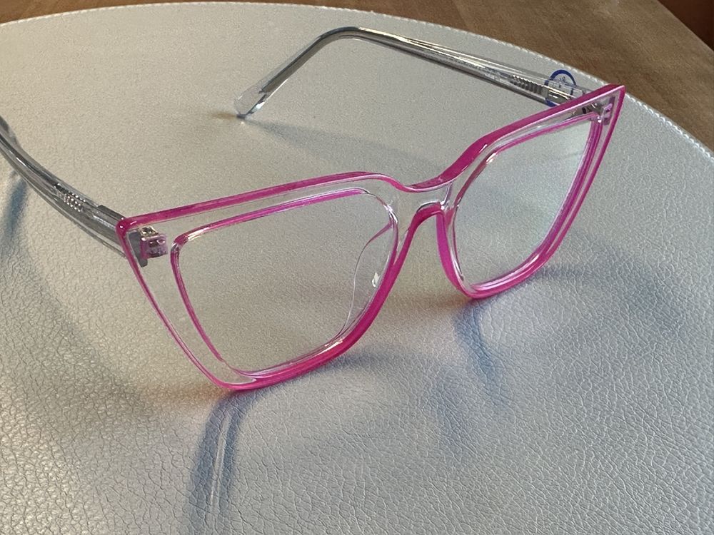 Find Unusual Brille Neon Pink Blue Blocker Glasses New (Neu und ...
