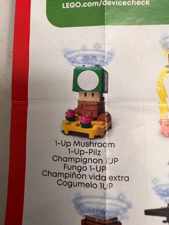 LEGO 71394 Super Mario 1-Up Pilz Mushroom grün (Neu (gemäss ...