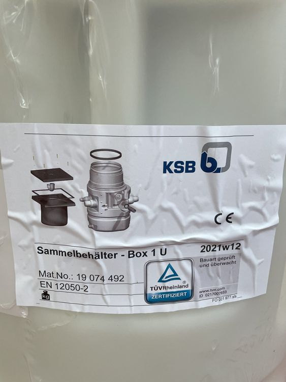 KSB Schmutzwasserschacht AMA-DRAINER-BOX 1 U 301 (Neu und originalverpackt) in Balgach für CHF ...