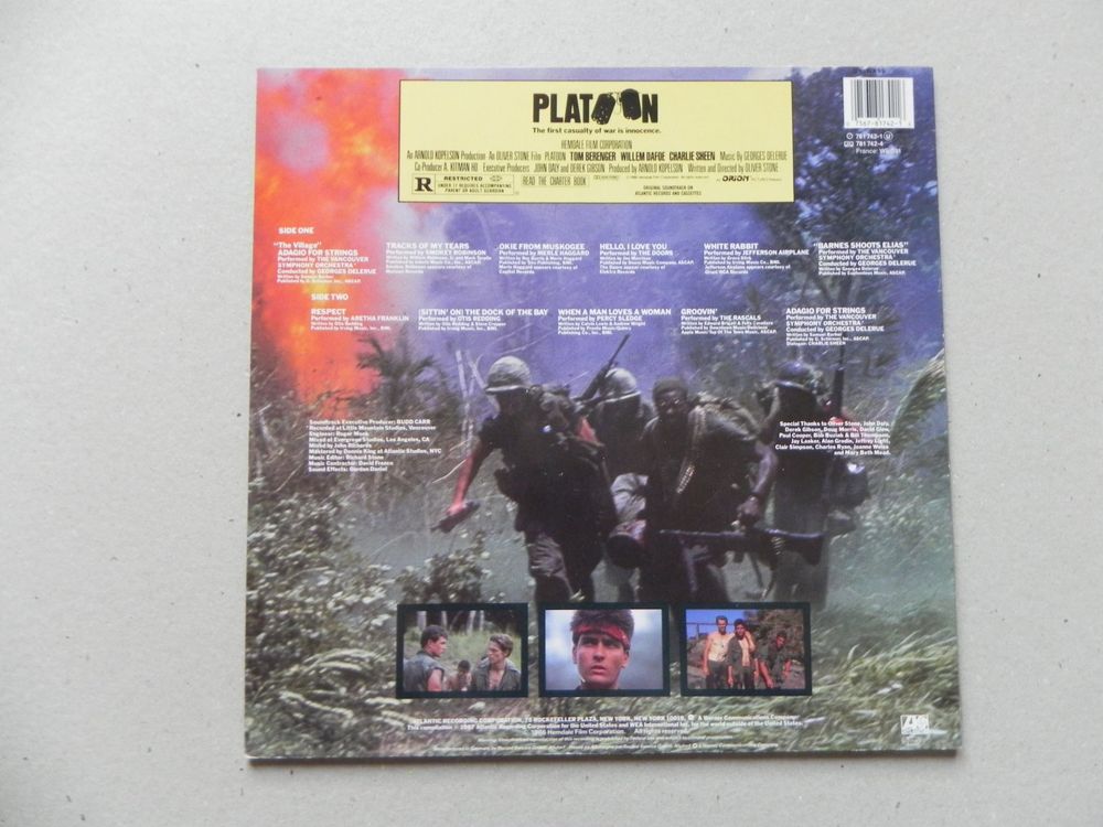 LP Film War Soundtrack Platoon 1986 The Doors / Otis Redding (D ...