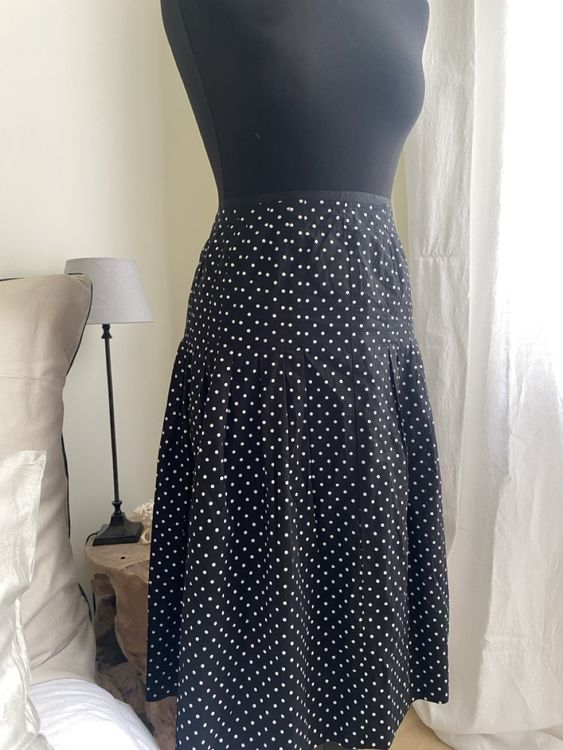 Schwarzer Plisseerock - Polka Dots - Sommerlich von Albamoda (Gebraucht ...