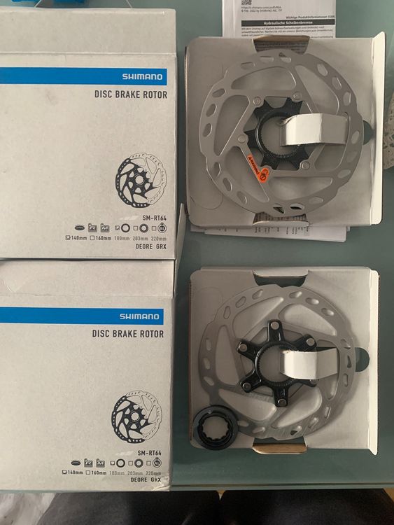 2x Shimano Bremsscheiben SM-RT64 140mm (Neu und originalverpackt) in ...