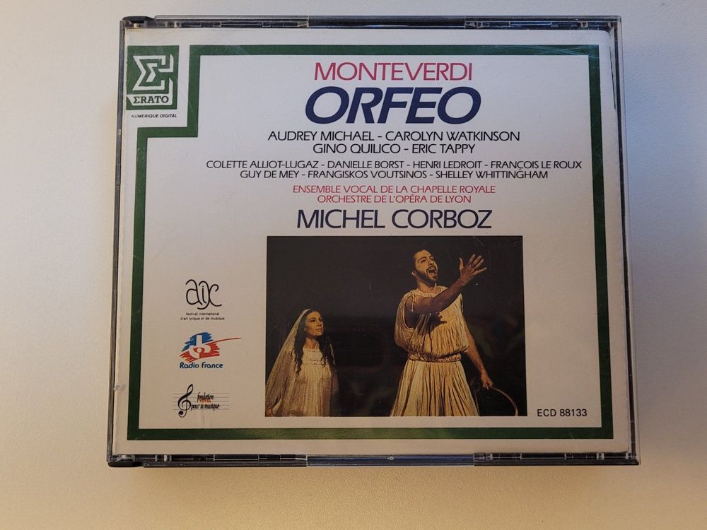 Monteverdi Orfeo Michel Corboz Watkinson, Quilico, 2.CD F10 | Kaufen auf Ricardo
