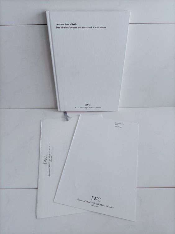 Catalogue Brochure montres IWC Schaffhausen 1998 (FR) (D'occasion) à ...