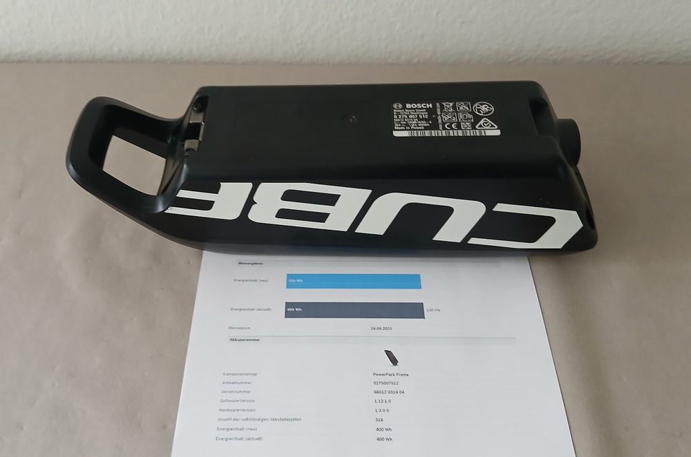 Bosch Powerpack 400 Cube mit 493Wh - inklusive Messbericht (Gebraucht ...