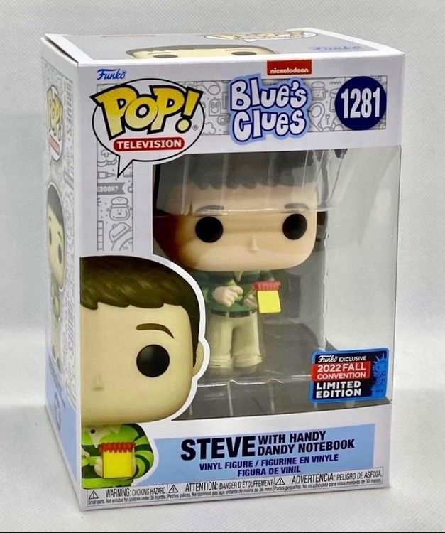Funko Pop! Blue's Clues, Steve w. Handy Dandy Notebook #1281 (Neu und ...