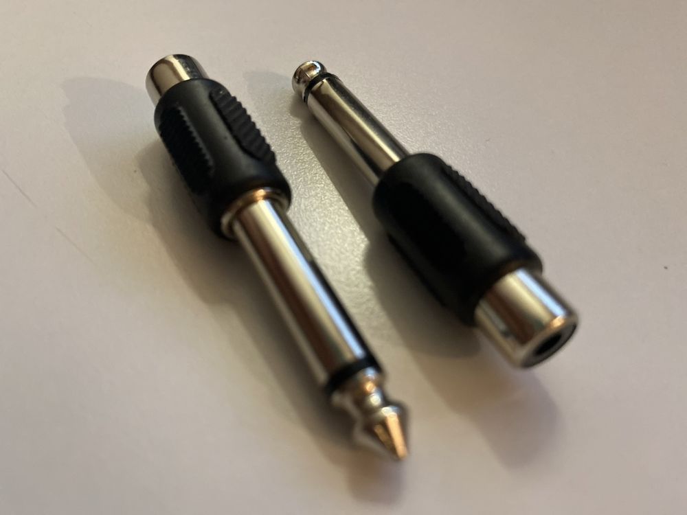 2 Adapter Chinch/Jack (schwarz, rund) (Neu (gemäss Beschreibung)) in ...