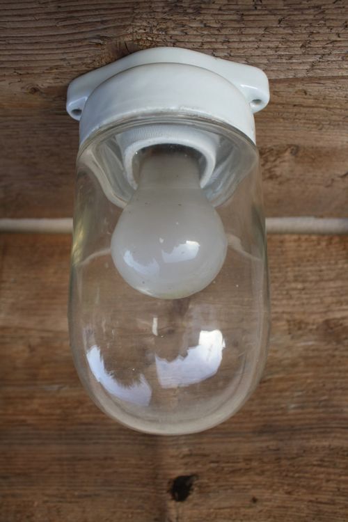 Stalllampe Hoflampe Hängelampe Emaille Deckenlampe Lampe (Gebraucht) in ...