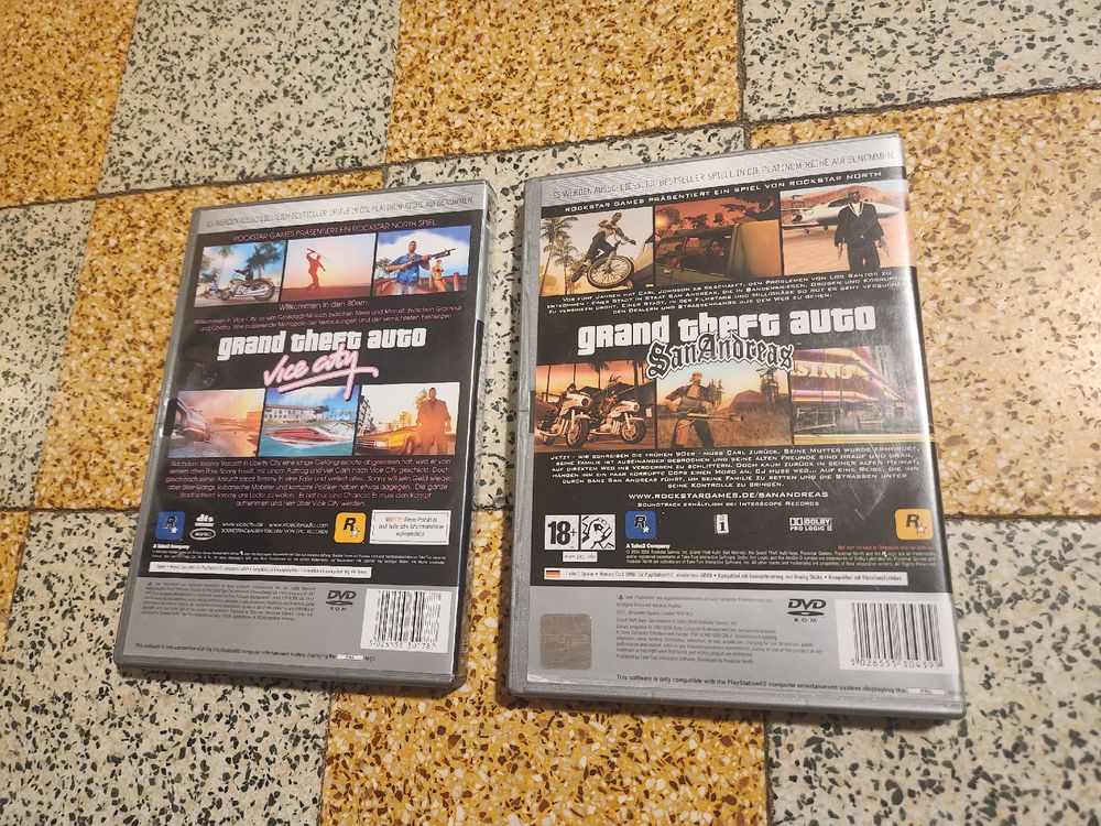 GTA Vice City & San Andreas PS2 PAL Platinum Set (Gebraucht) in Tafers ...