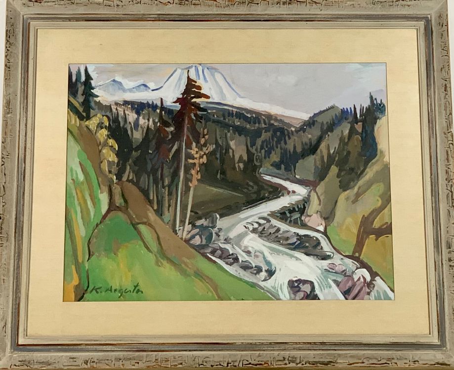 Karl Aegerter (1888-1969) grosses Berglandschaft Gemälde | Kaufen auf Ricardo