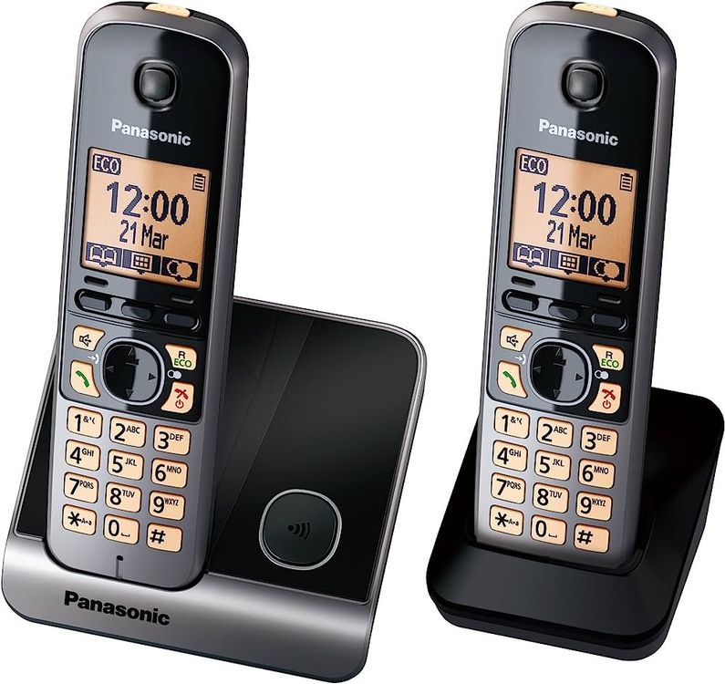 Telefon Panasonic KX-TG6712 2er Set (Neu und originalverpackt) in Stein ...
