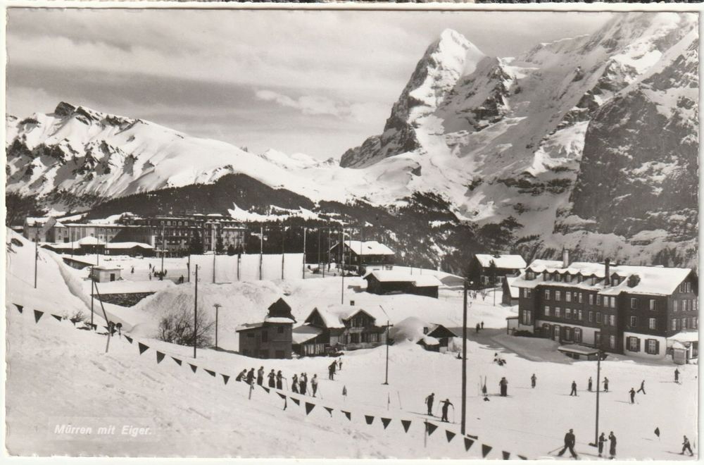 Foto-AK Mürren mit Eiger, aninmiert 1958 (Gebraucht) in Fislisbach für CHF 4 – mit Lieferung auf ...
