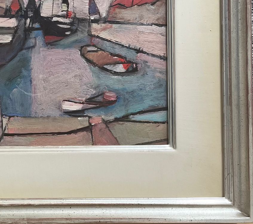 Walter Emil Müller (1896-1983)“Schiffe im Hafen“ Gemälde | Acheter sur Ricardo