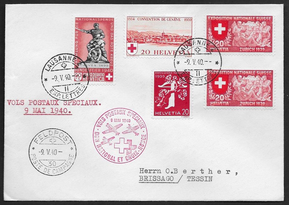 1940 Brief RotKreuz LAUSANNE/Feldpost 30 Frank. TOP ab 1.- | Kaufen auf ...