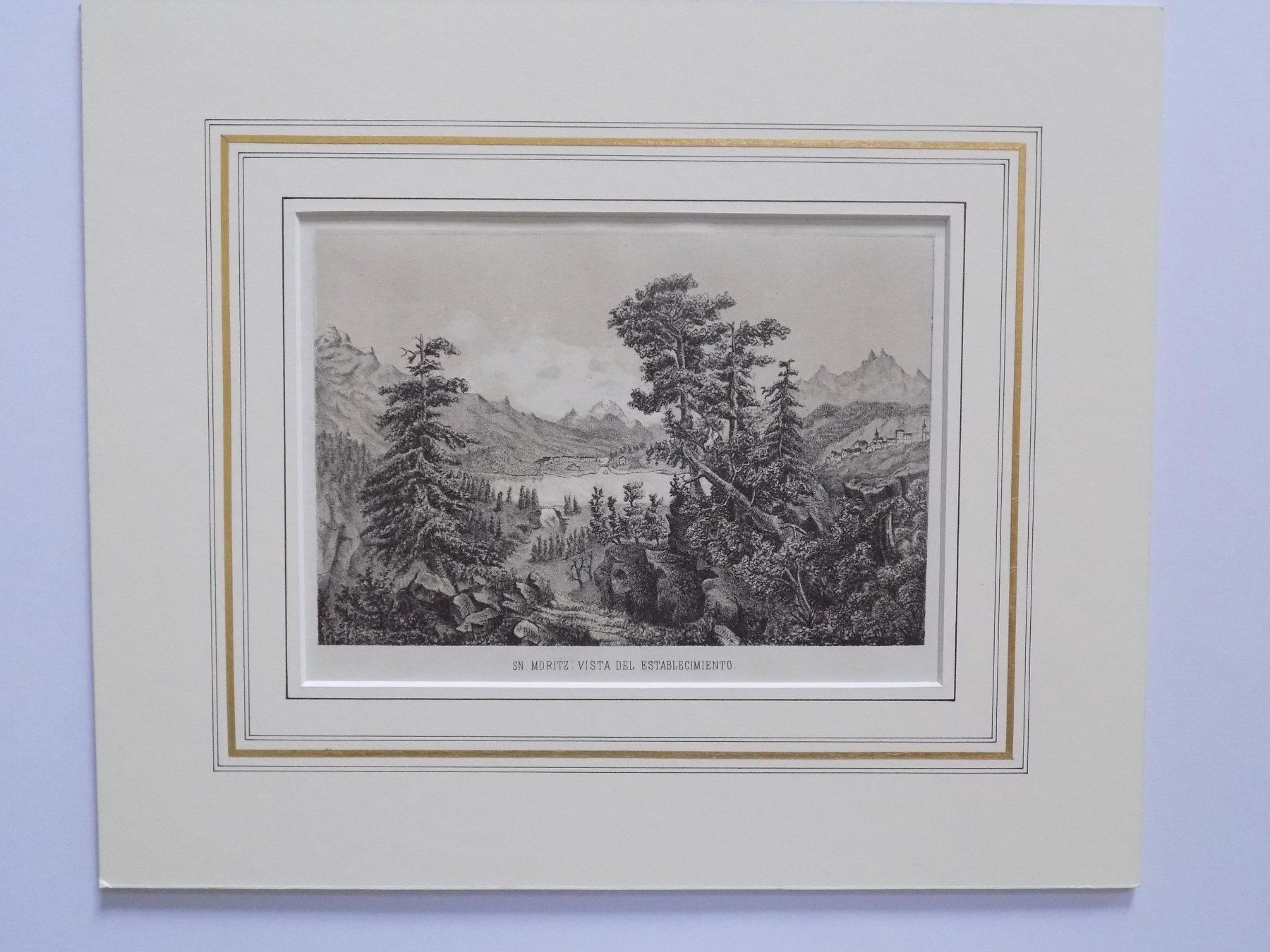 St.Moritz im Engadin Lithographie (Gebraucht) in Risch für CHF 70 – mit ...