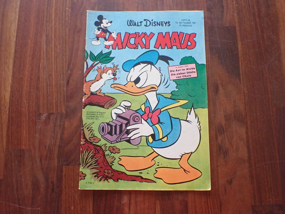 antikes MICKY MAUS Comic Heft Nr. 38 von 1961 Walt Disney (Gebraucht ...