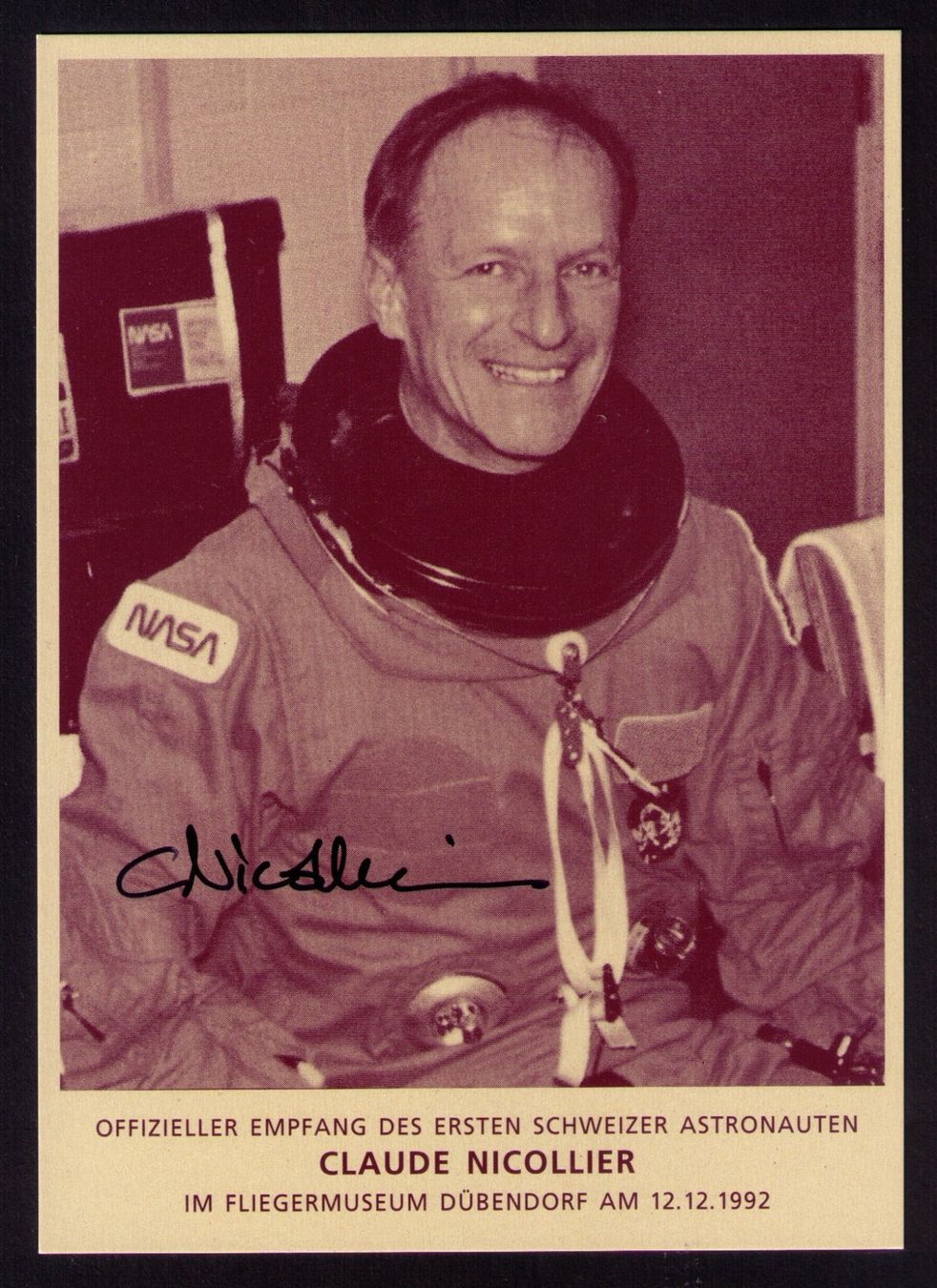 Orig. Autogramm__CLAUDE NICOLLIER__ASTRONAUT_1992 !! (Neu (gemäss ...