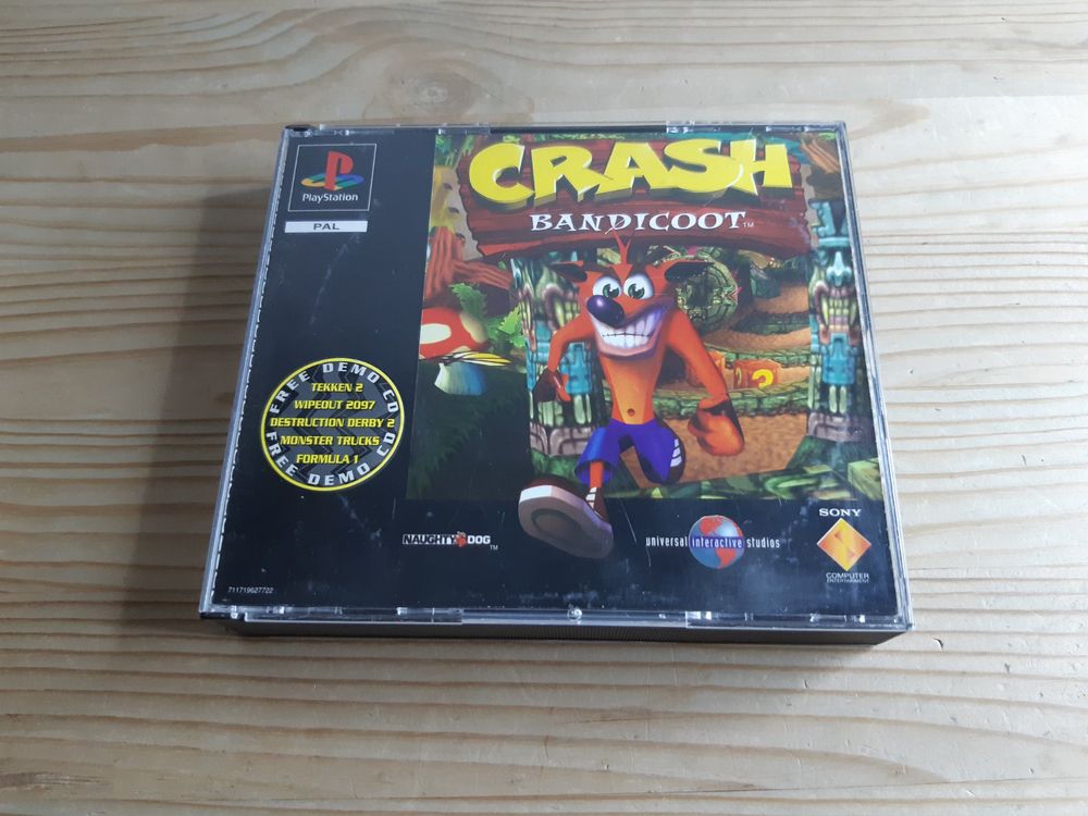 Crash Bandicoot 1 - Big Box Erstausgabe mit Demo CD PS1 (Gebraucht) in ...