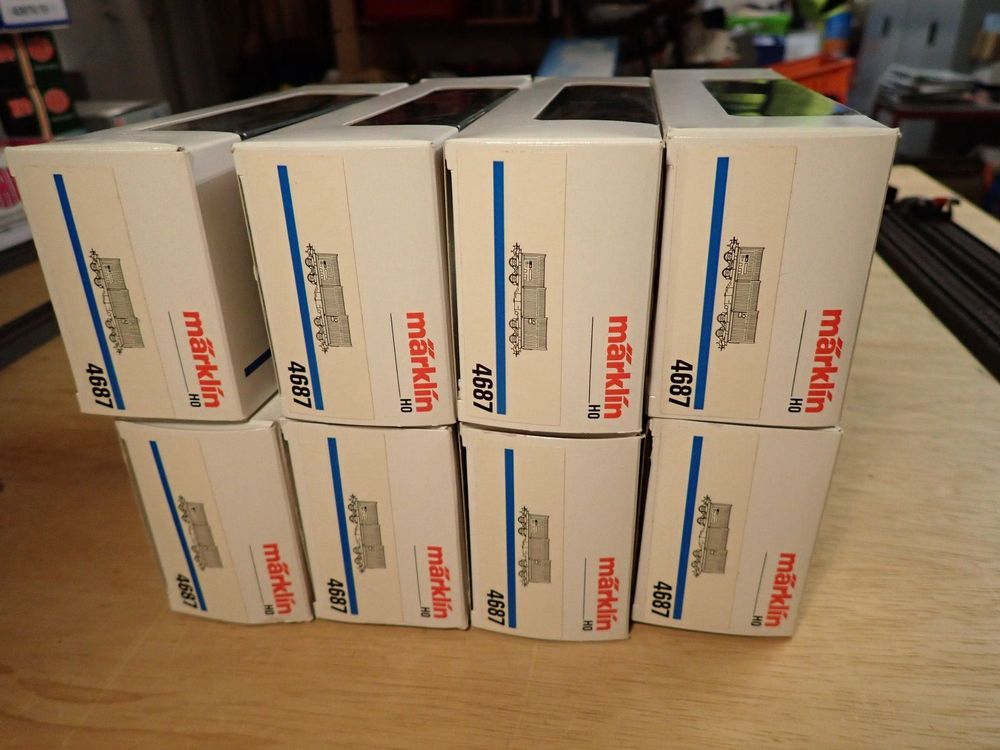 8x Märklin 4687 Teleskopgüterwagen | Kaufen auf Ricardo