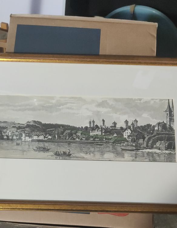 LUZERNE 1780 ANTIKER DRUCK STADTANSICHT GERAHMT (Gebraucht) in Jeuss für CHF 5 – mit Lieferung ...