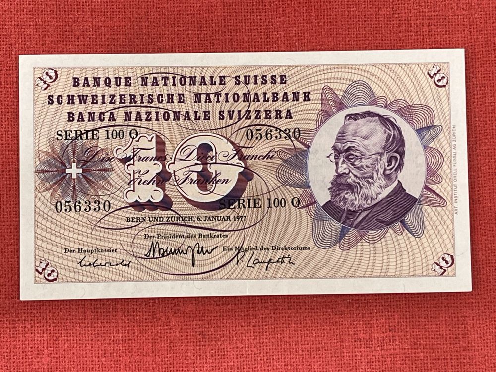 10 Franken Note 1977 TOP (Gebraucht) in Ormalingen für CHF 8.95 – mit Lieferung auf Ricardo kaufen