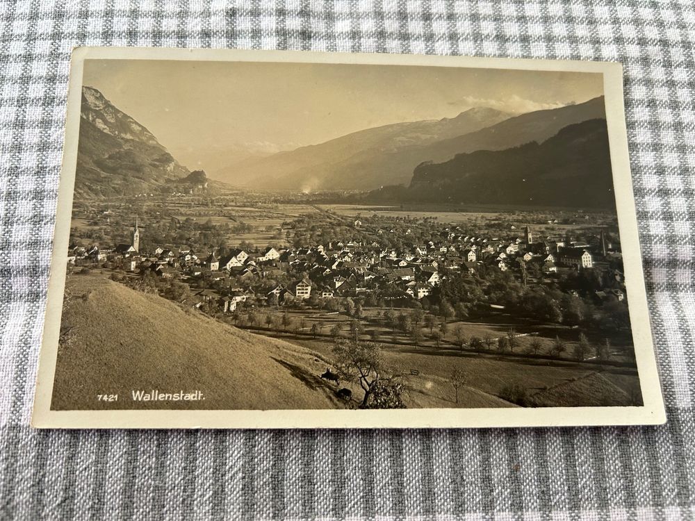 Alte Postkarte Walenstadt mit Bahnpost Stempel | Kaufen auf Ricardo