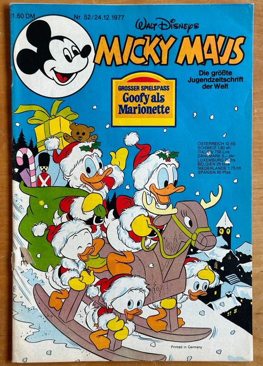 Micky Maus 1977 Nr. 52 mit Beilage (Gebraucht) in Seltisberg für CHF 1 ...